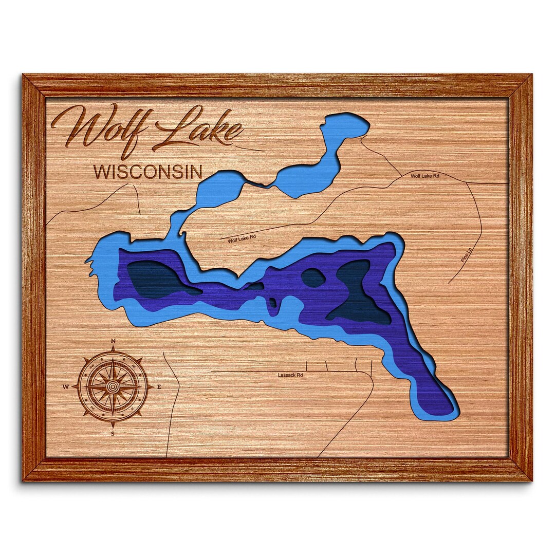 Wolf Lake(wausaukee), Wisconsin Depth Map - Any Lake, Pond, or ...