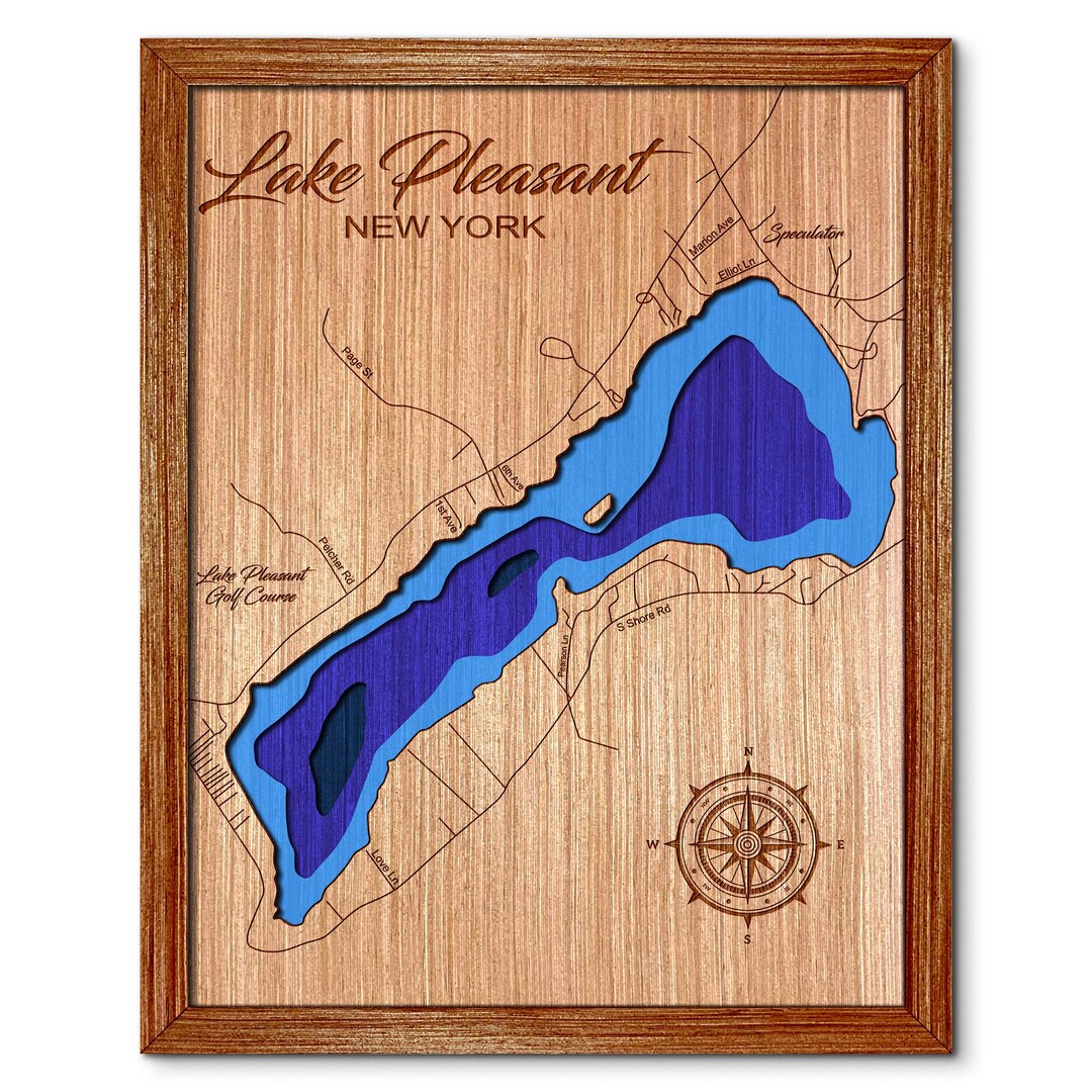 Lake Pleasant, New York Depth Map - Any Lake, Pond, or Reservoir, Home ...