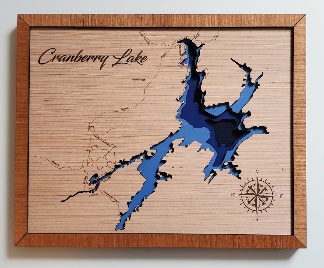 Cranberry Lake in NY 3D Topographical Map - Etsy