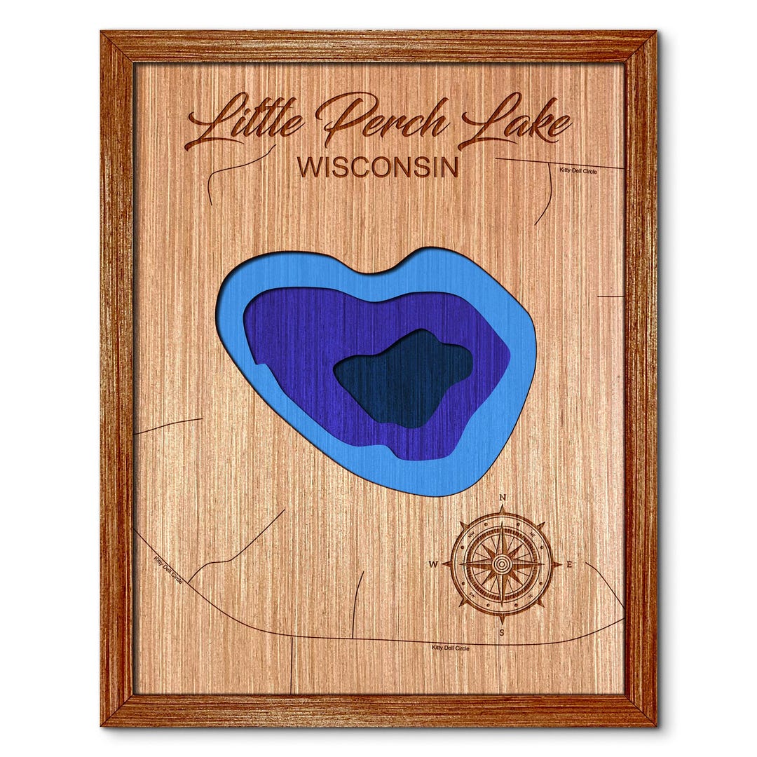 Little Perch Lake, Wisconsin Depth Map - Any Lake, Pond, or Reservoir ...