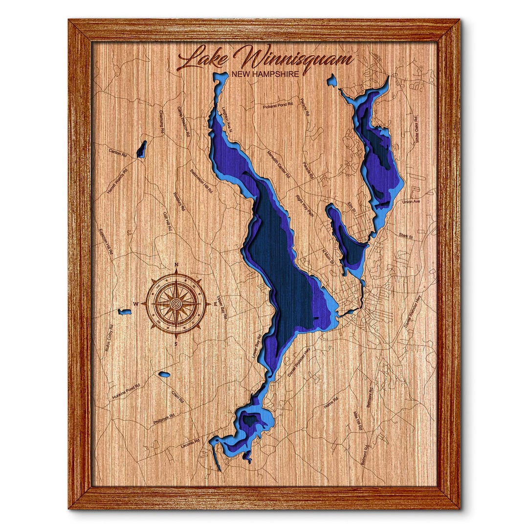 Lake Winnisquam, New Hampshire Depth Map - Any Lake, Pond, or Reservoir ...