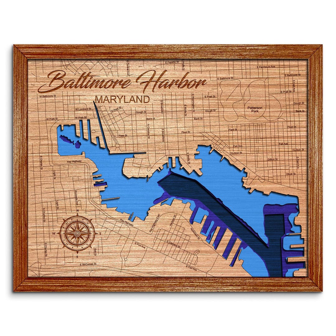 Baltimore Harbor, Maryland Depth Map - Any Lake, Pond, or Reservoir ...