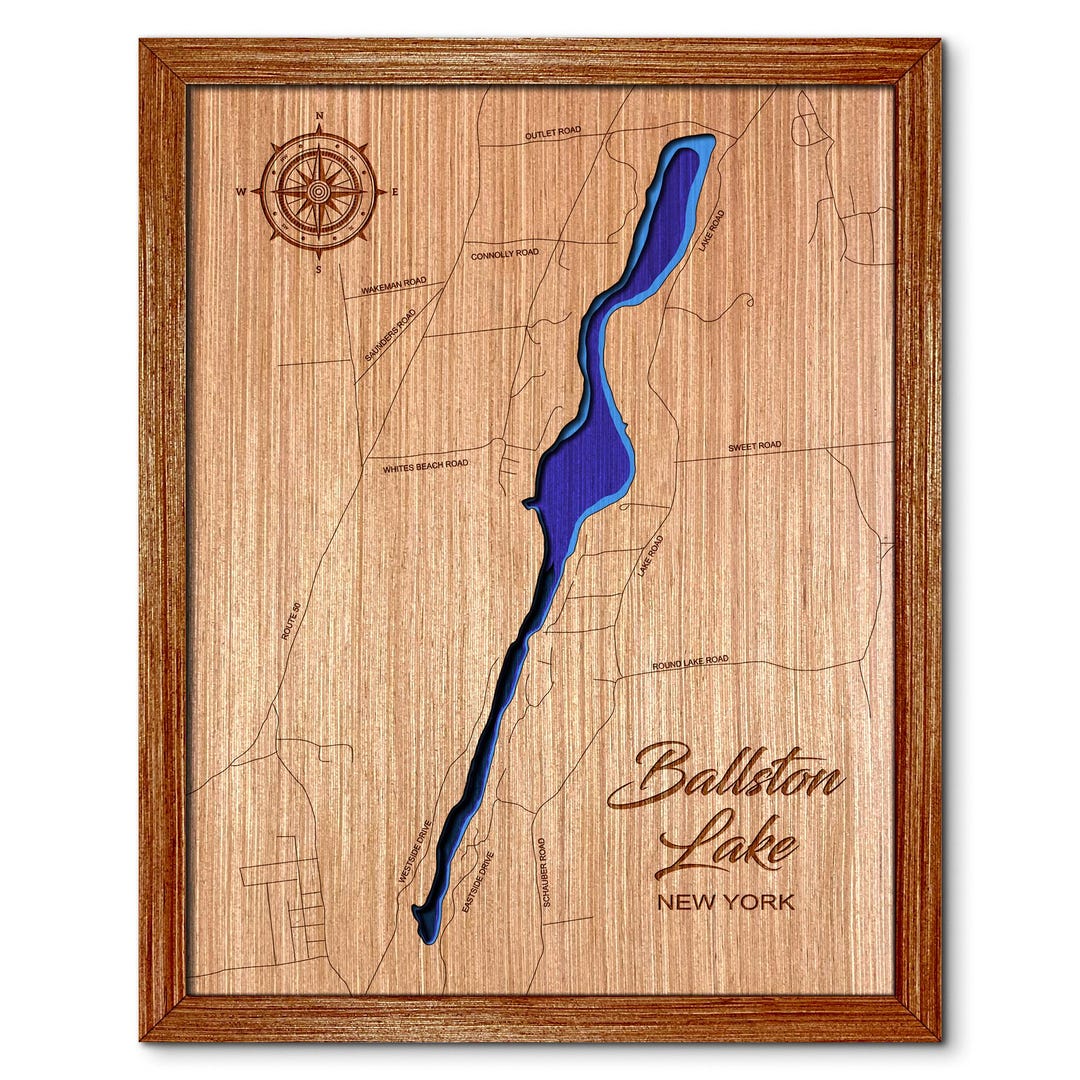 Ballston Lake, New York Depth Map - Any Lake, Pond, or Reservoir ...