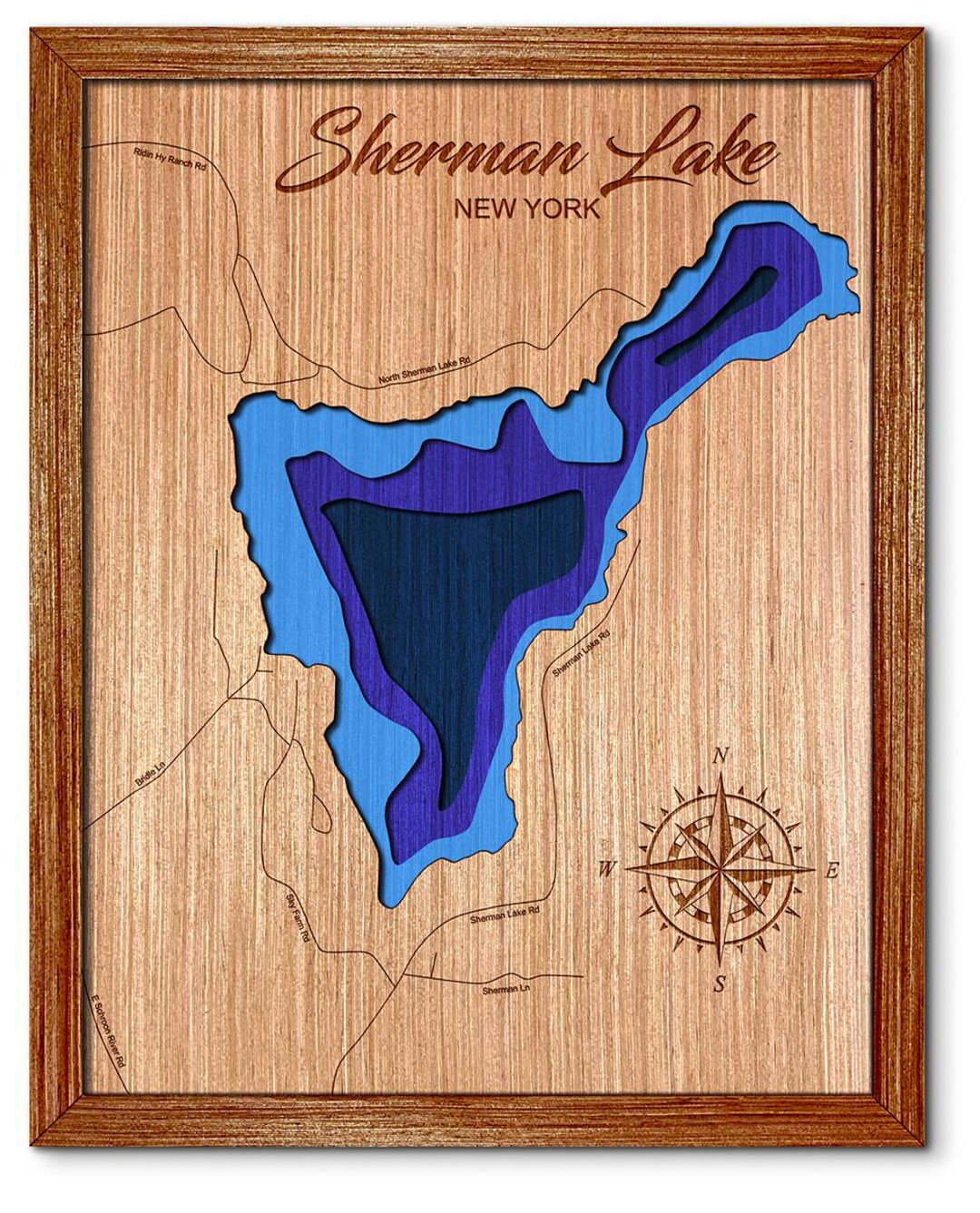 Silver Lake Hawkeye, New York Depth Map Any Lake, Pond, or Reservoir ...