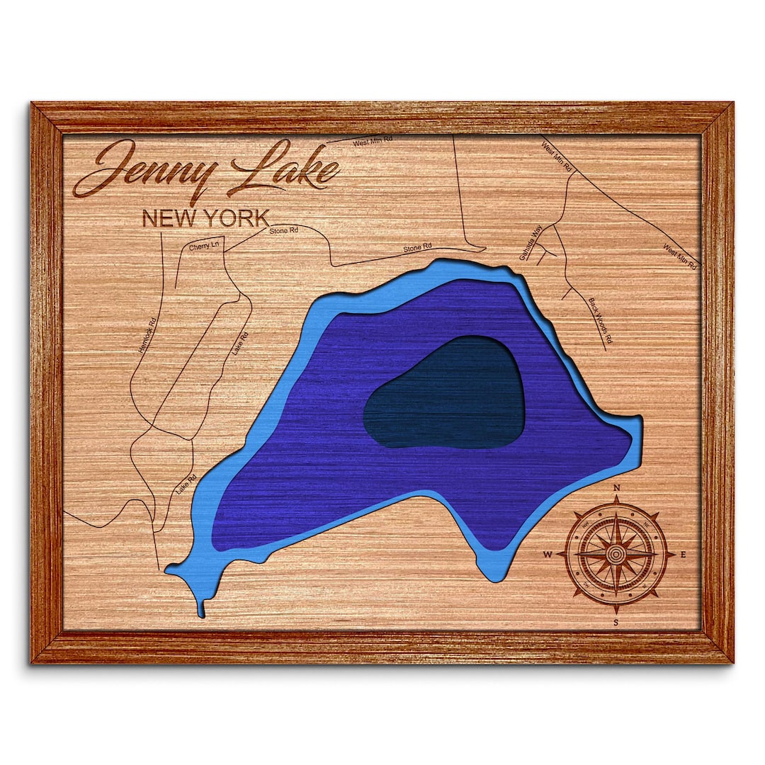 Jenny Lake, New York Depth Map - Any Lake, Pond, or Reservoir, Home ...