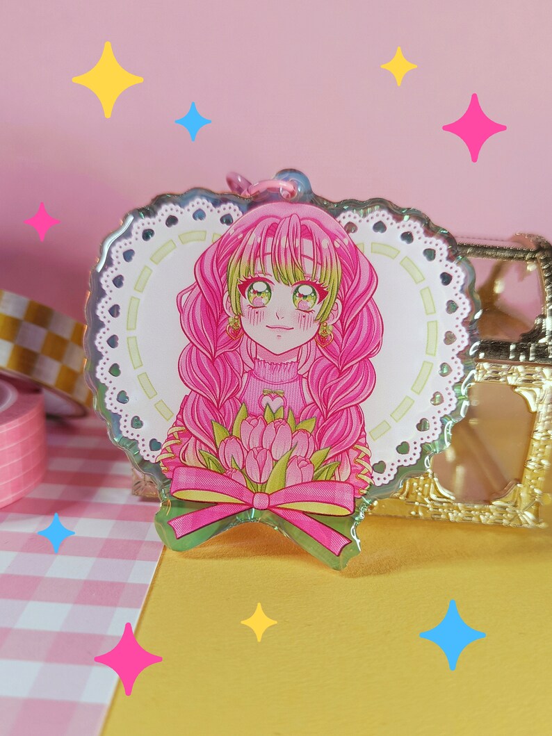 Mitsuri Acrylic Keychain Kny - Etsy