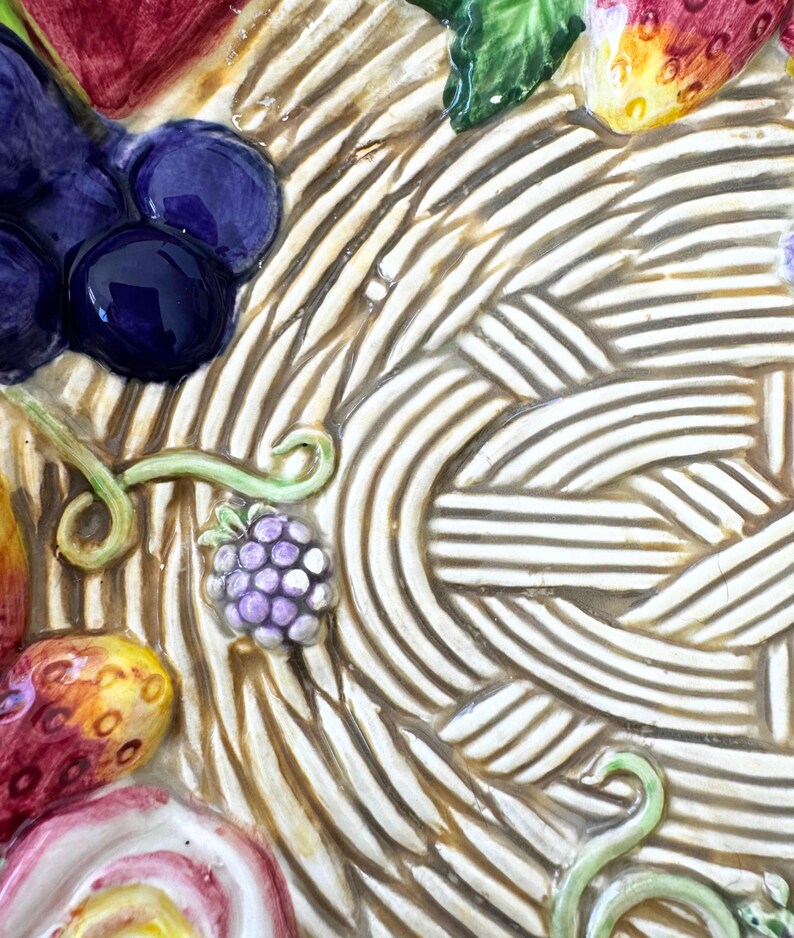 Fitz and Floyd 'florentine Fruit' Sugar Bowl & Creamer and 'countryside' Figural Oval Serving ...