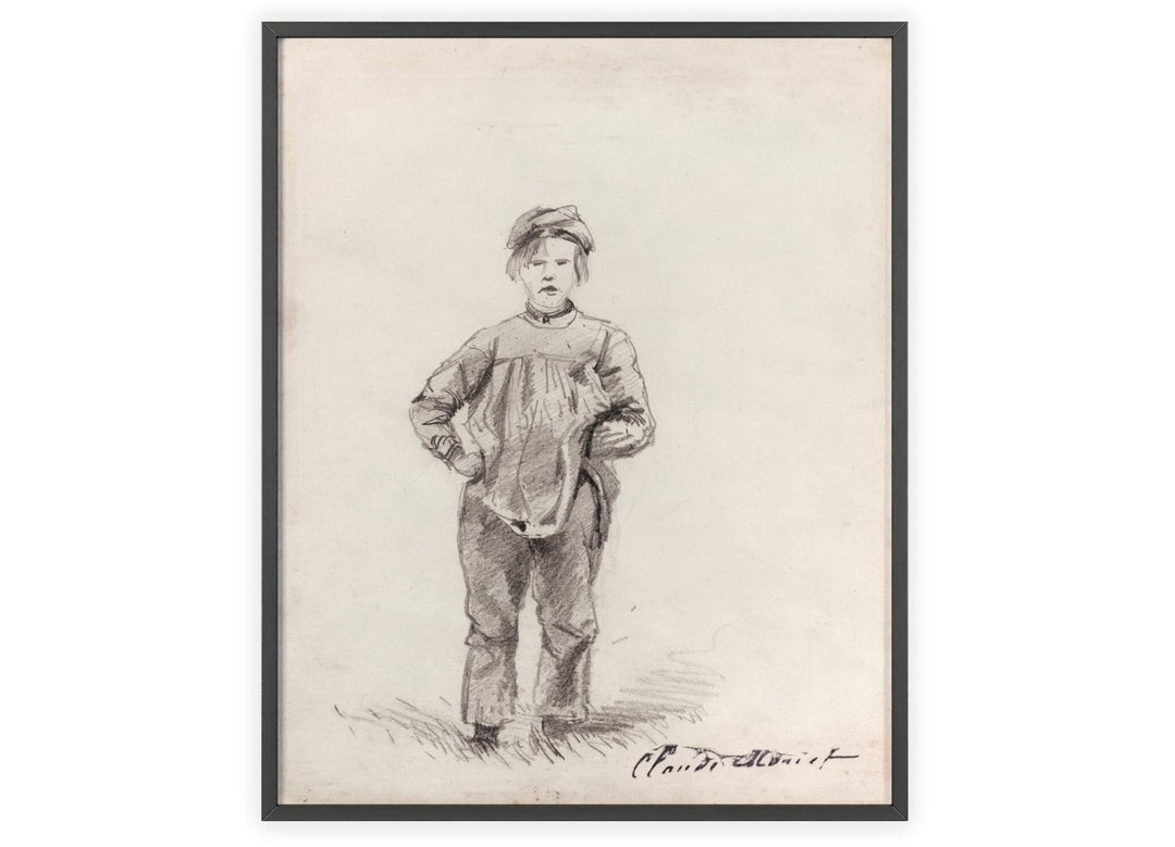 Claude Monet - "boy in the Country" 1857 | Unframed Fine Art Print - Etsy