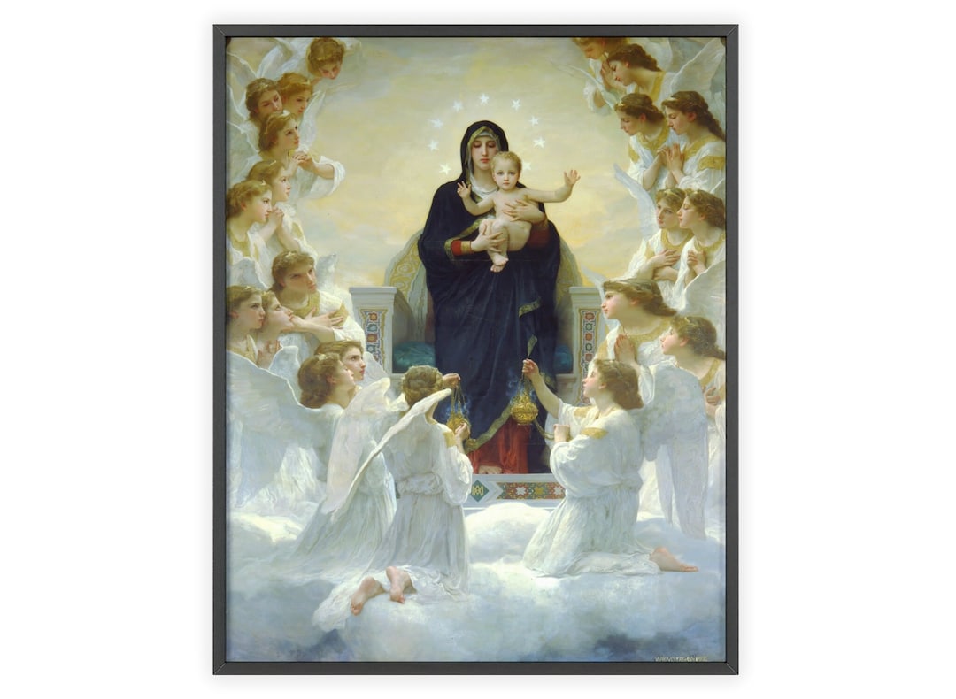 William-adolphe Bouguereau - "the Virgin With Angels" 1900 | Unframed ...