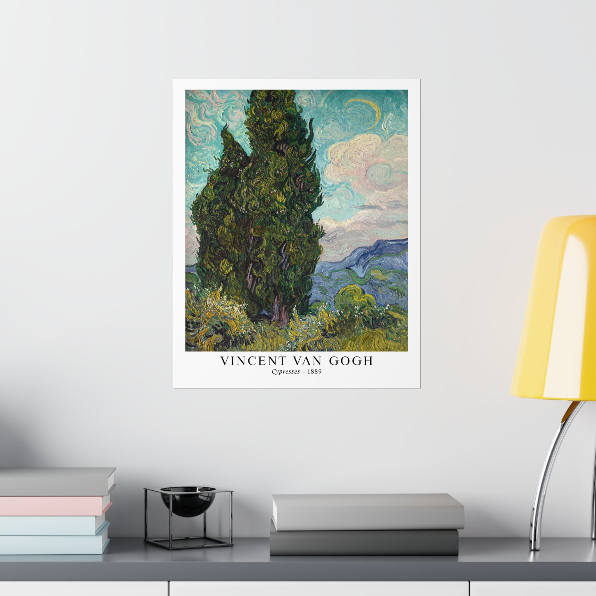 Vincent Van Gogh cypresses 1889 Unframed Fine Art Print - Etsy