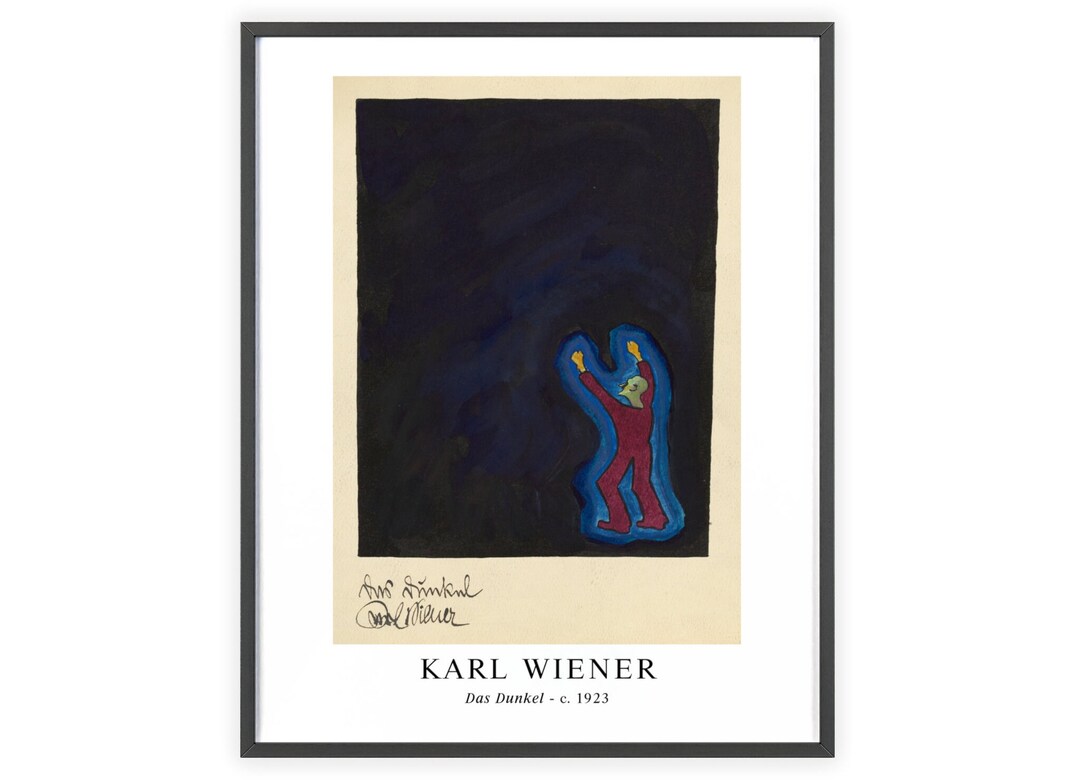Karl Wiener - "das Dunkel" C. 1923 (the Dark) | Unframed Fine Art Print ...