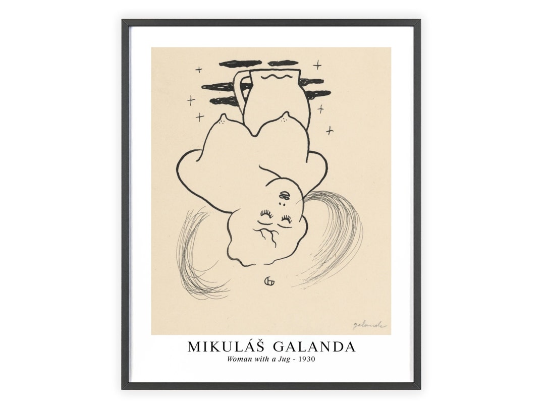 Mikulas Galanda - Woman With a Jug" 1930 | Unframed Fine Art Print - Etsy