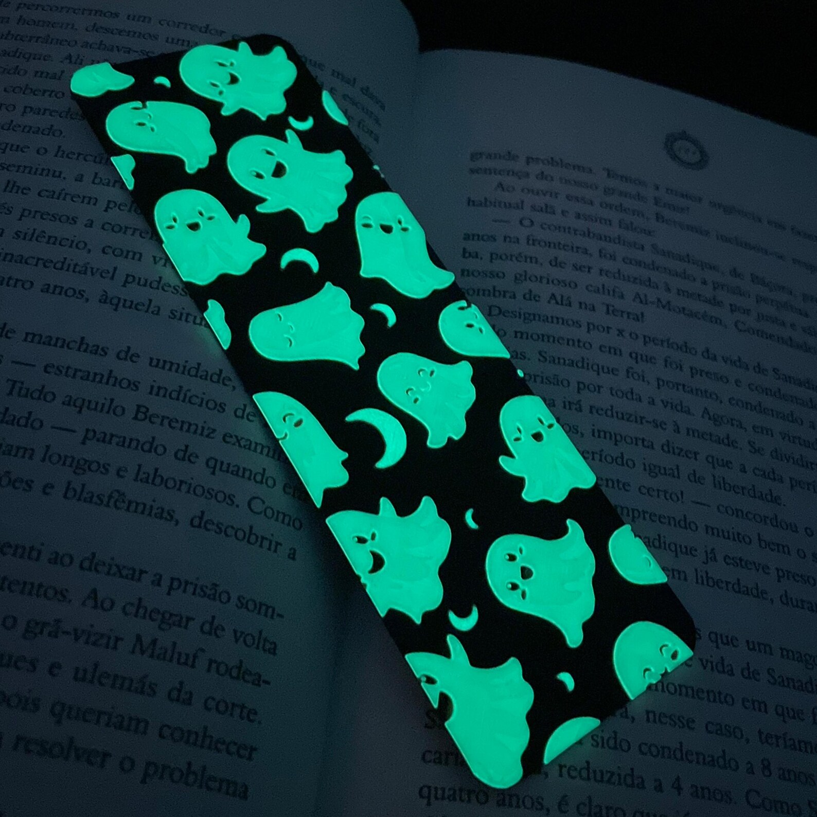 Cute Ghost Pattern 3D Printed Bookmark Glow in the Dark - Etsy
