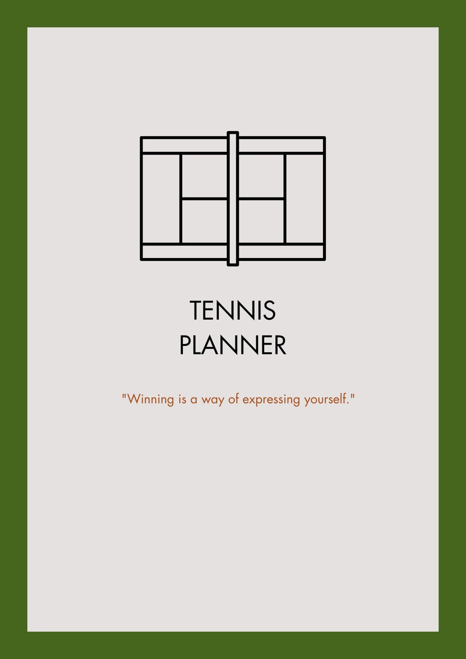 Tennis Planner Habit Tracker Weekly Planner Tennis Fitness Sheet Tennis ...