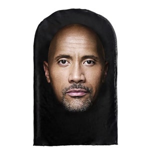 Dwayne Johnson the Rock Full Face 2nd Skin Black Mask Mesh Breathable ...