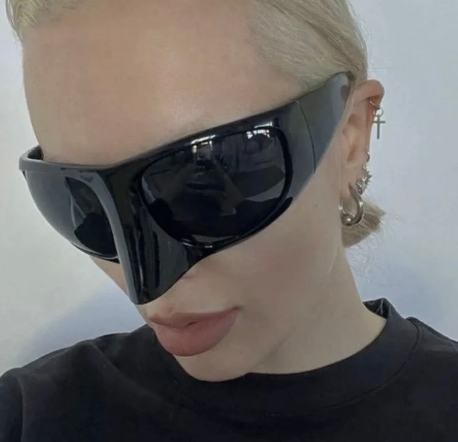 Y2k Sunglasses Mask Nose Wrap Around - Etsy