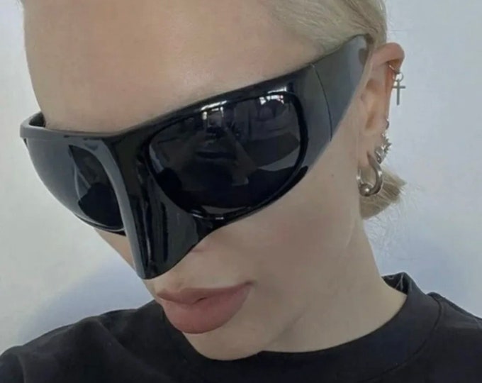 Y2k Sunglasses Mask Nose Wrap Around - Etsy