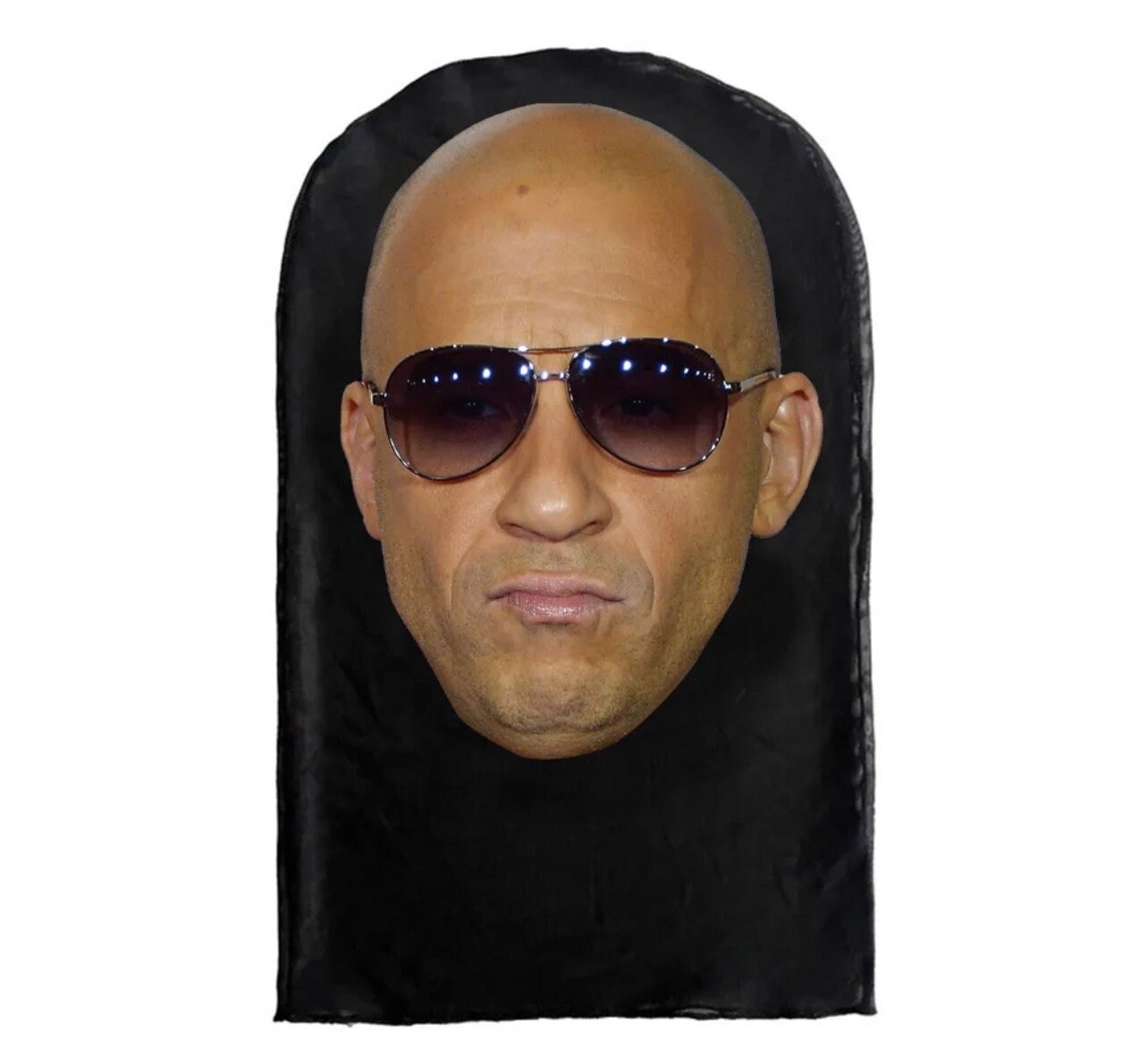Vin Diesel Full Face 2nd Skin Black Mask Mesh Breathable Fast and ...