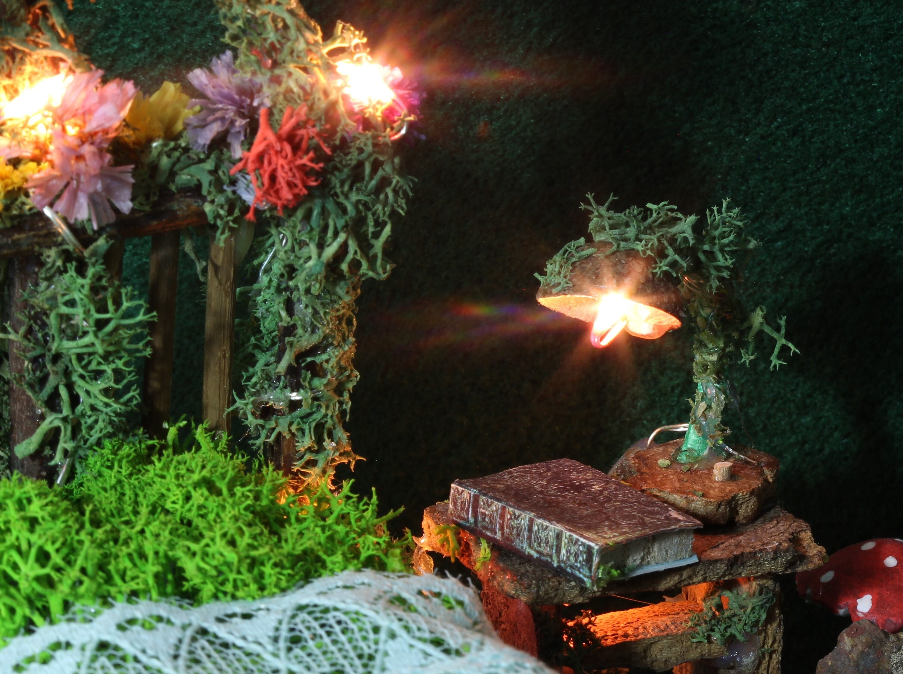 Fae Fairy Bed Forest Bedroom Moss Bed Miniature Furniture - Etsy