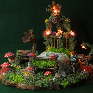 Fae Fairy Bed Forest Bedroom Moss Bed Miniature Furniture - Etsy