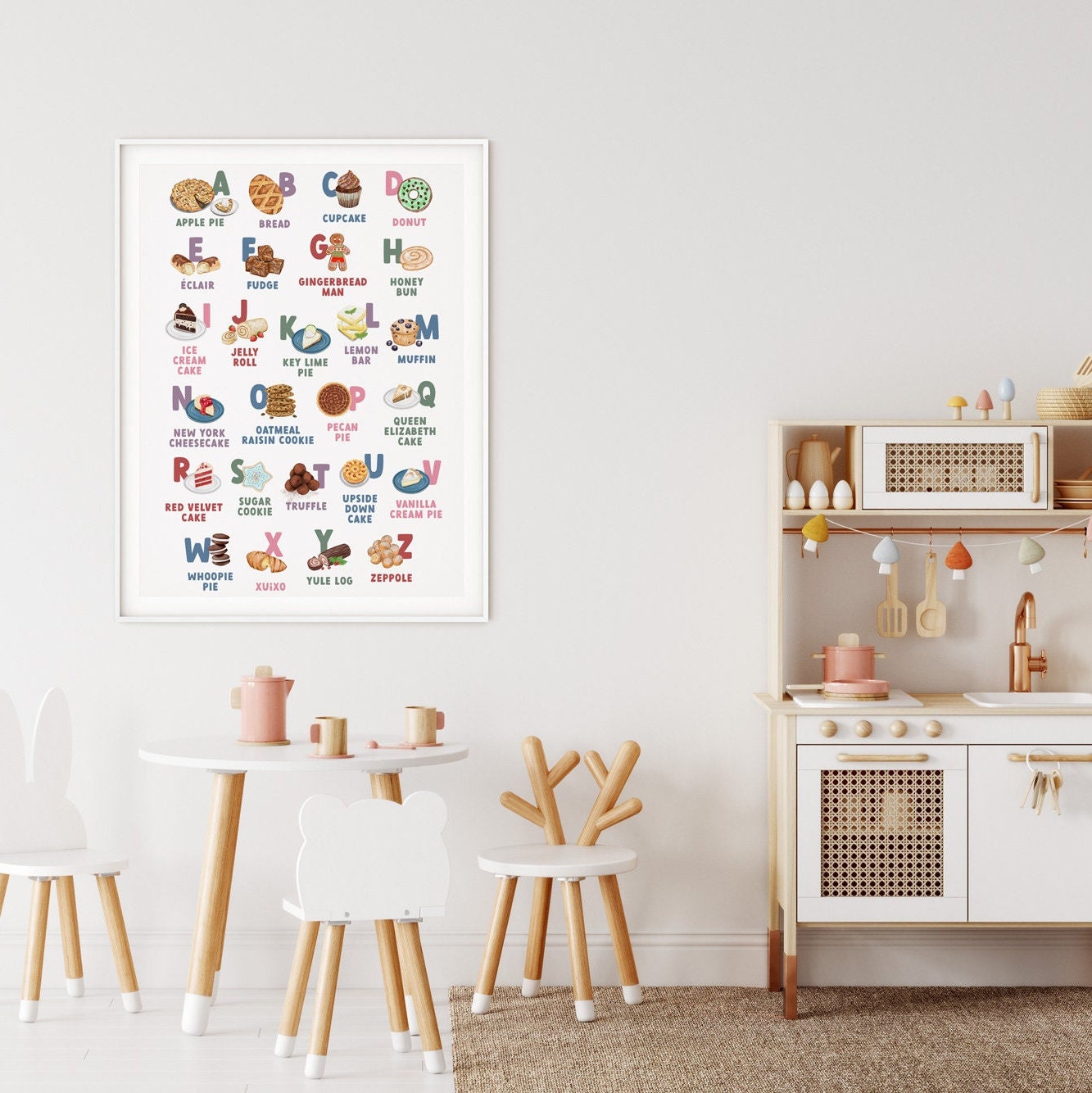 Baking Abcs Poster for Nursery, Educational Posters, ABC Learning ...