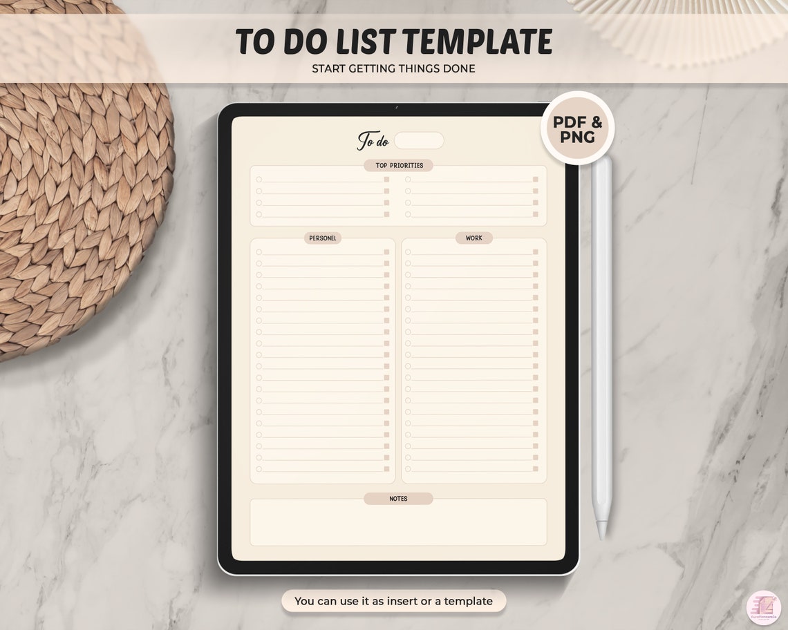 To Do List Goodnotes Template Digital to Do List Digital - Etsy