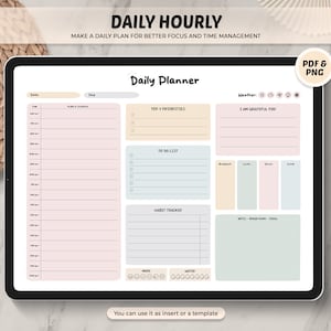 Daily Planner Goodnotes Template, Daily Planner Page, Digital Planner ...
