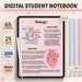 Portrait Digital Student Notebook With Tabs, Note Paper, Digital Paper ...