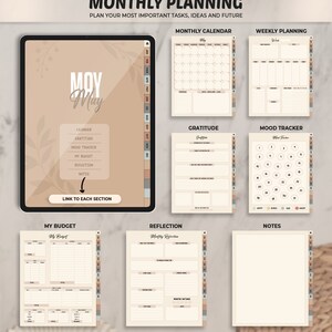 Undated Goodnotes Planner, Monthly Digital Planner, Goodnotes Template ...