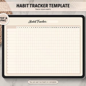 Goodnotes Template, Monthly Habit Tracker, Daily Habit Planner, iPad ...