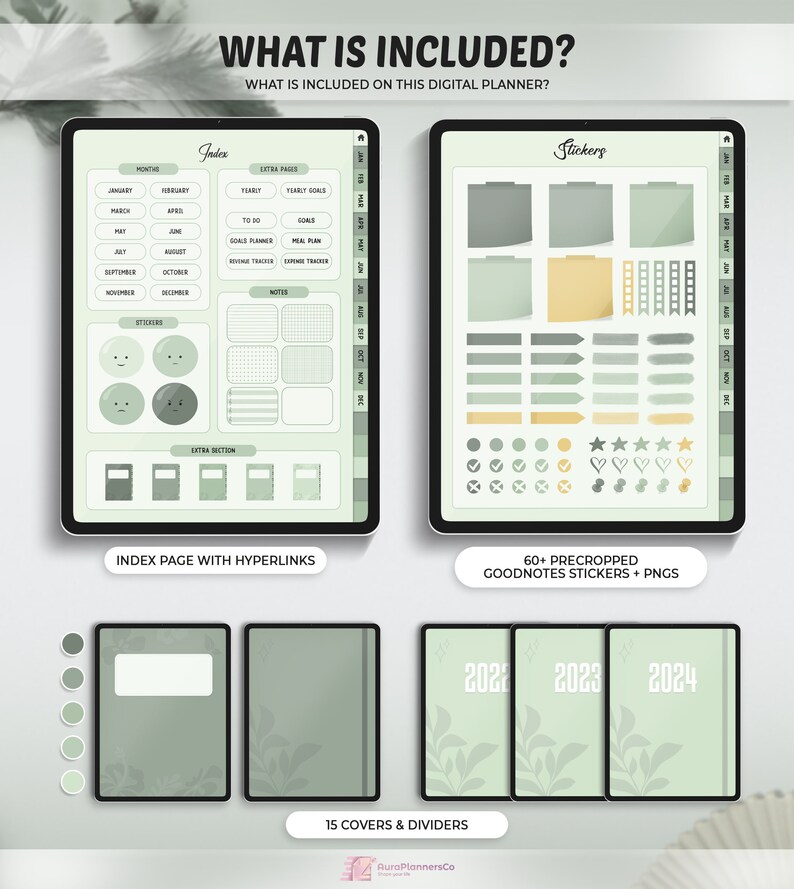 Undated Goodnotes Planner Monthly Digital Planner Goodnotes - Etsy