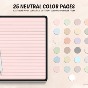 Portrait Digital Student Notebook With Tabs, Note Paper, Digital Paper ...