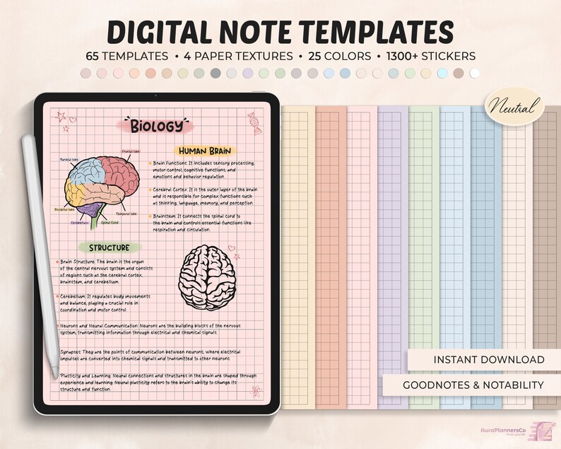 Digital Note Paper Digital Notes Note Paper Digital Paper - Etsy Australia