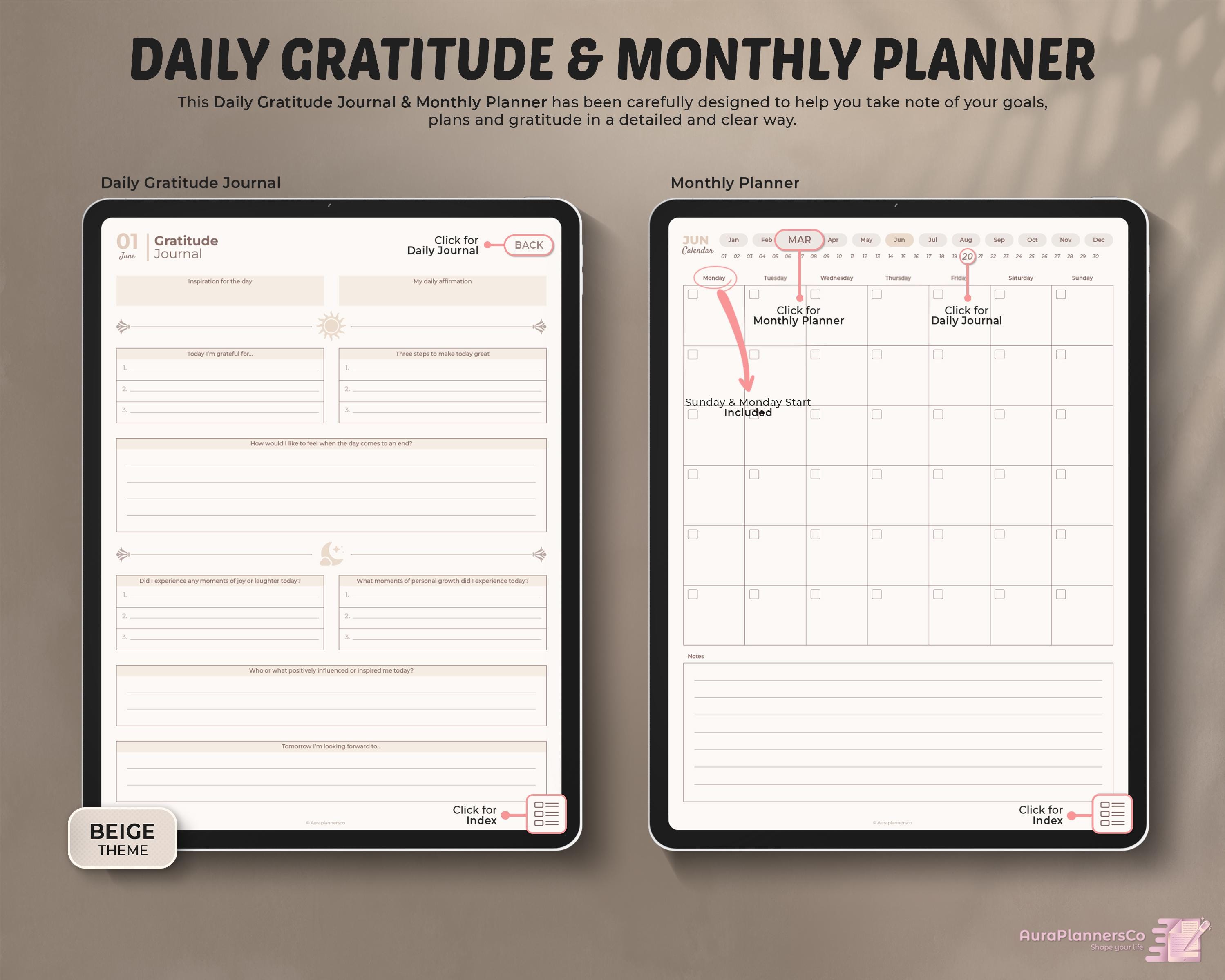 Digital Daily Journal Pages, Goodnotes Planner, Journal Diary, Digital ...