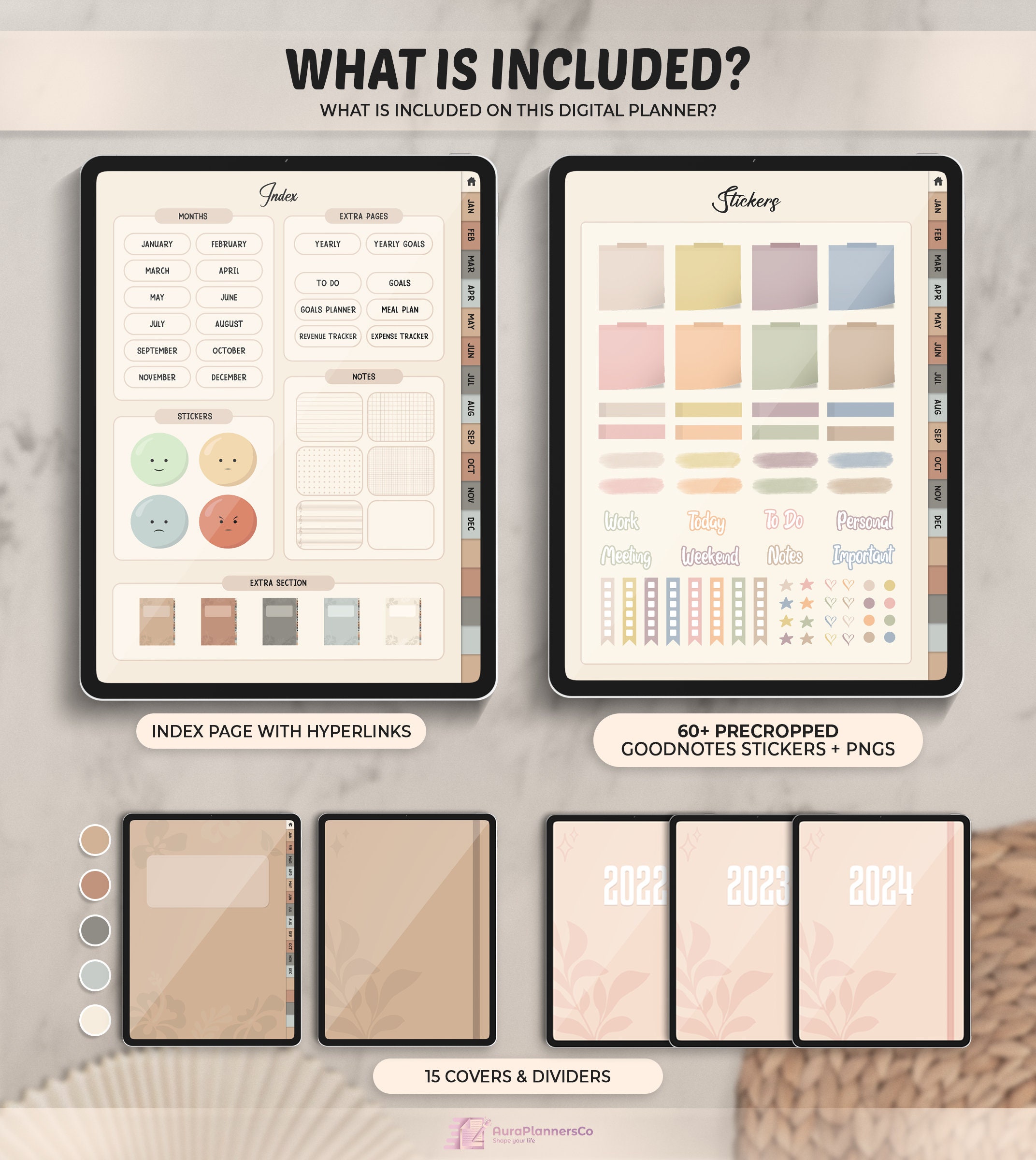 Undated Goodnotes Planner Monthly Digital Planner Goodnotes - Etsy