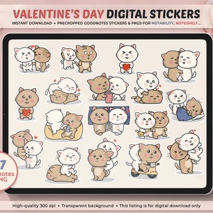 Elsa and Mocha Digital Sticker Cat Lover Stickers - Etsy