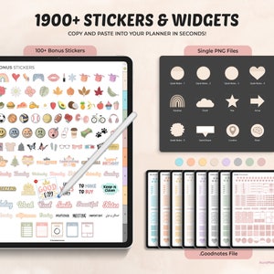 Portrait Digital Student Notebook With Tabs, Note Paper, Digital Paper ...