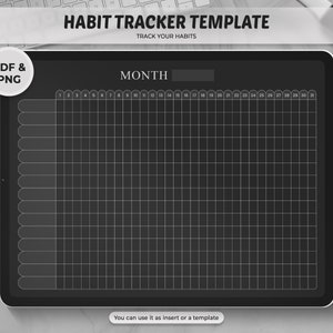 Goodnotes Template, Monthly Habit Tracker, Daily Habit Planner, iPad ...