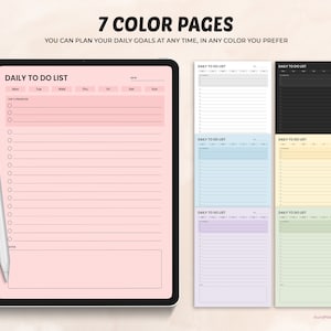 Digital to Do List Goodnotes Template, Dark Mode to Do List Page ...