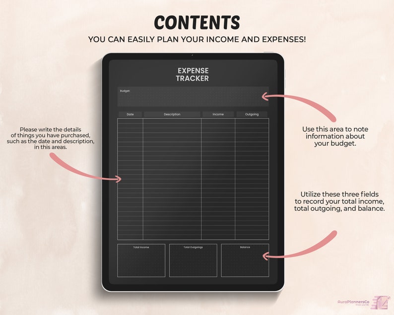 Expense Tracker Goodnotes Template: Personal Finance (digital Download ...