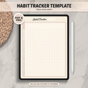 Goodnotes Template, Monthly Habit Tracker, Daily Habit Planner, iPad ...