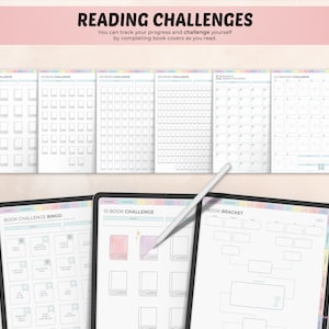 Digital Reading Journal, Reading Log, Book Tracker, Reading List ...