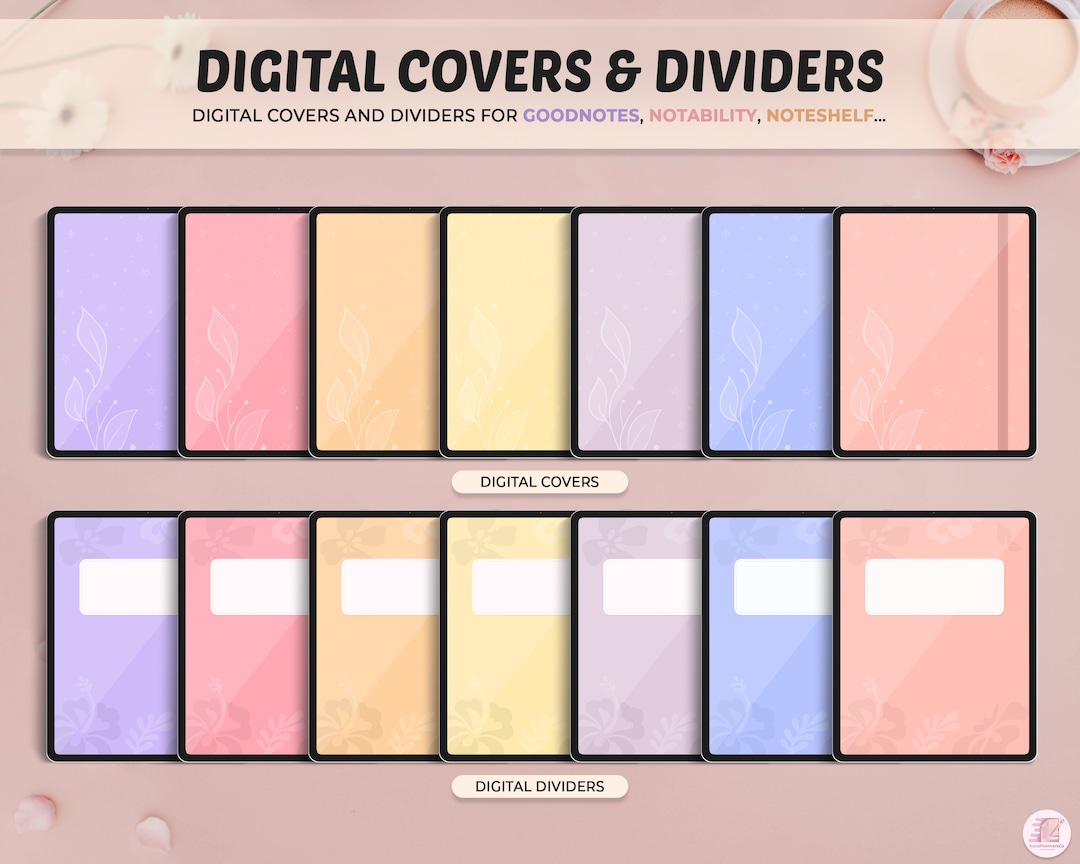 Digital Planner Cover, Digital Journal Cover, Goodnotes Template, iPad ...
