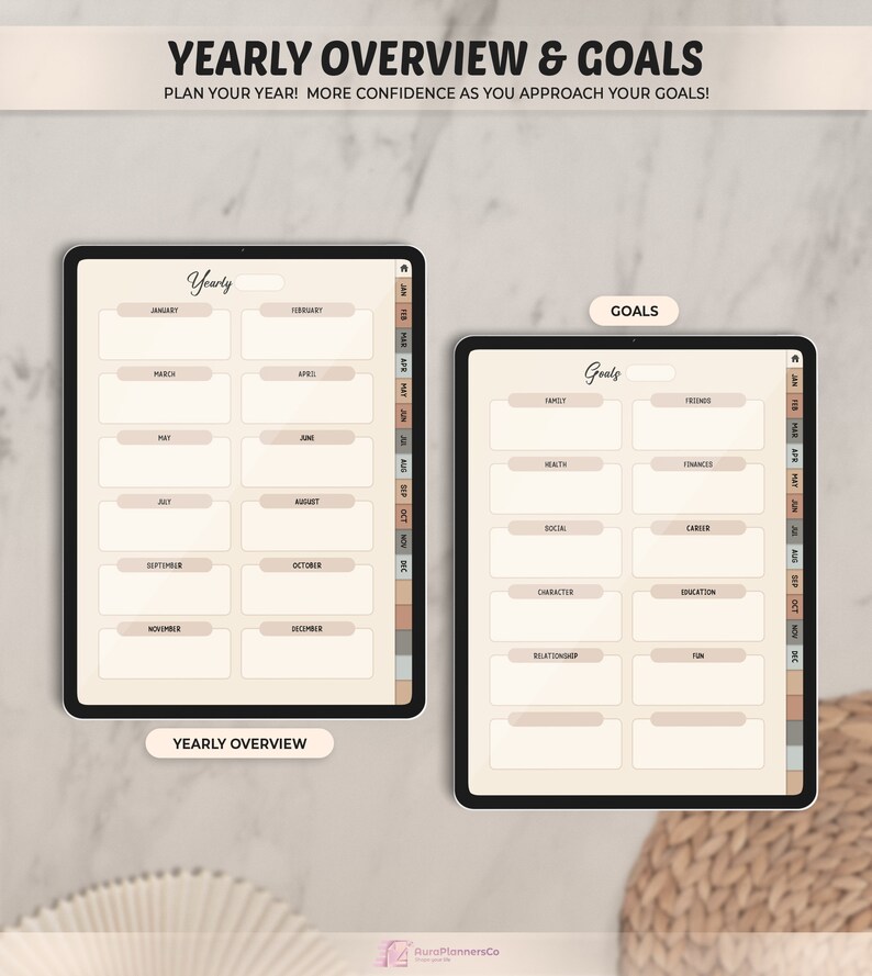 Undated Goodnotes Planner Monthly Digital Planner Goodnotes - Etsy
