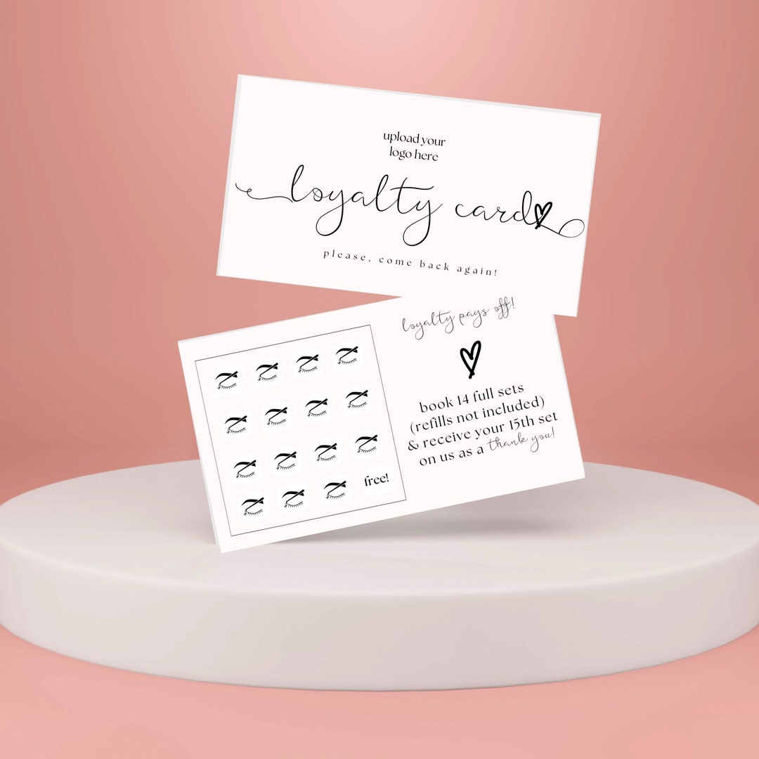 DIY Lash Loyalty Card Template - Etsy