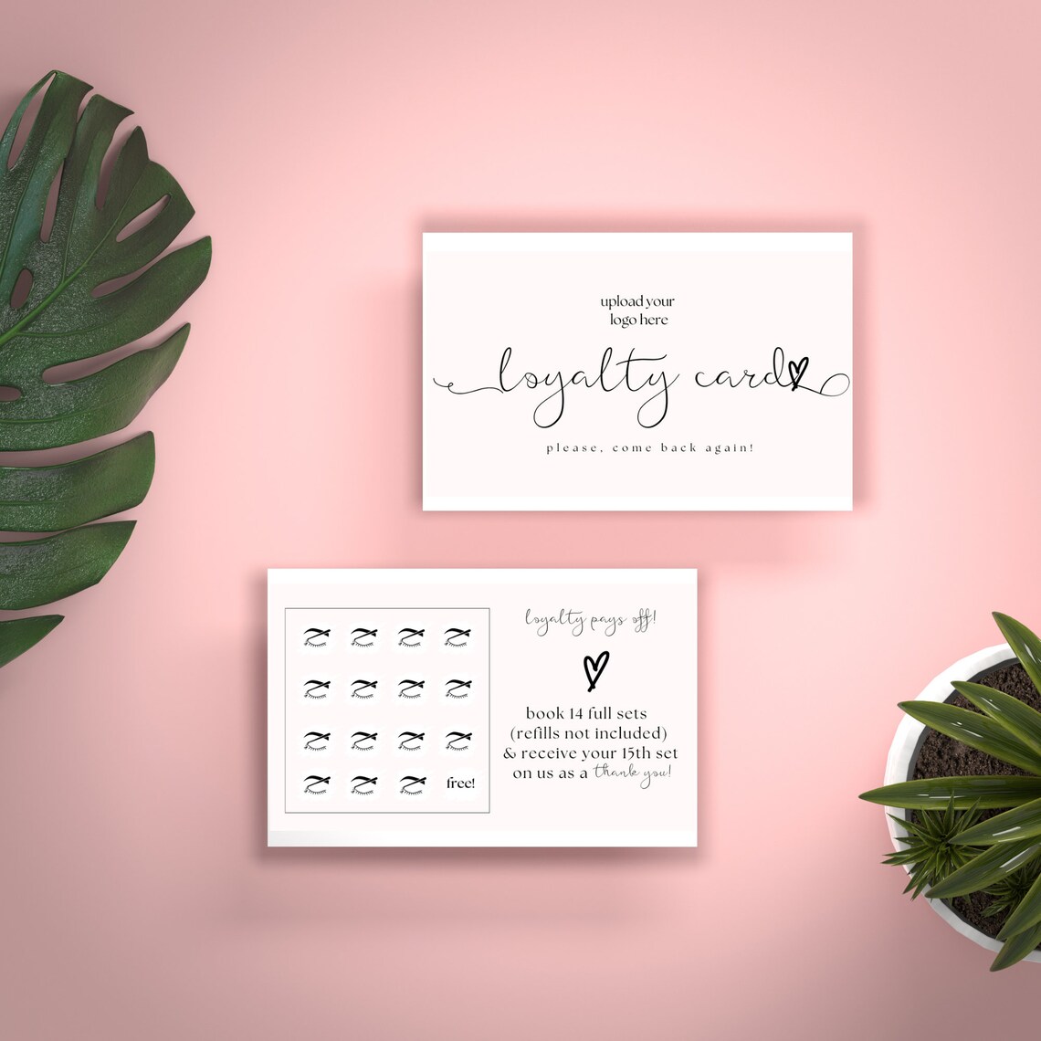 DIY Lash Loyalty Card Template - Etsy