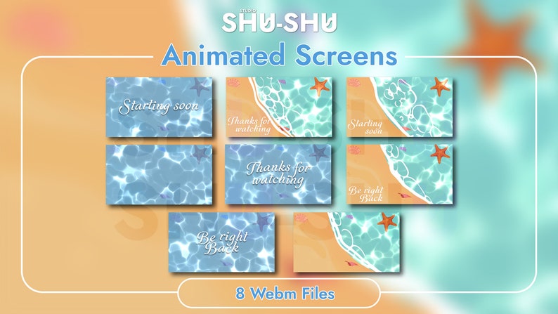 Summer Animated Stream Overlay Package - Etsy