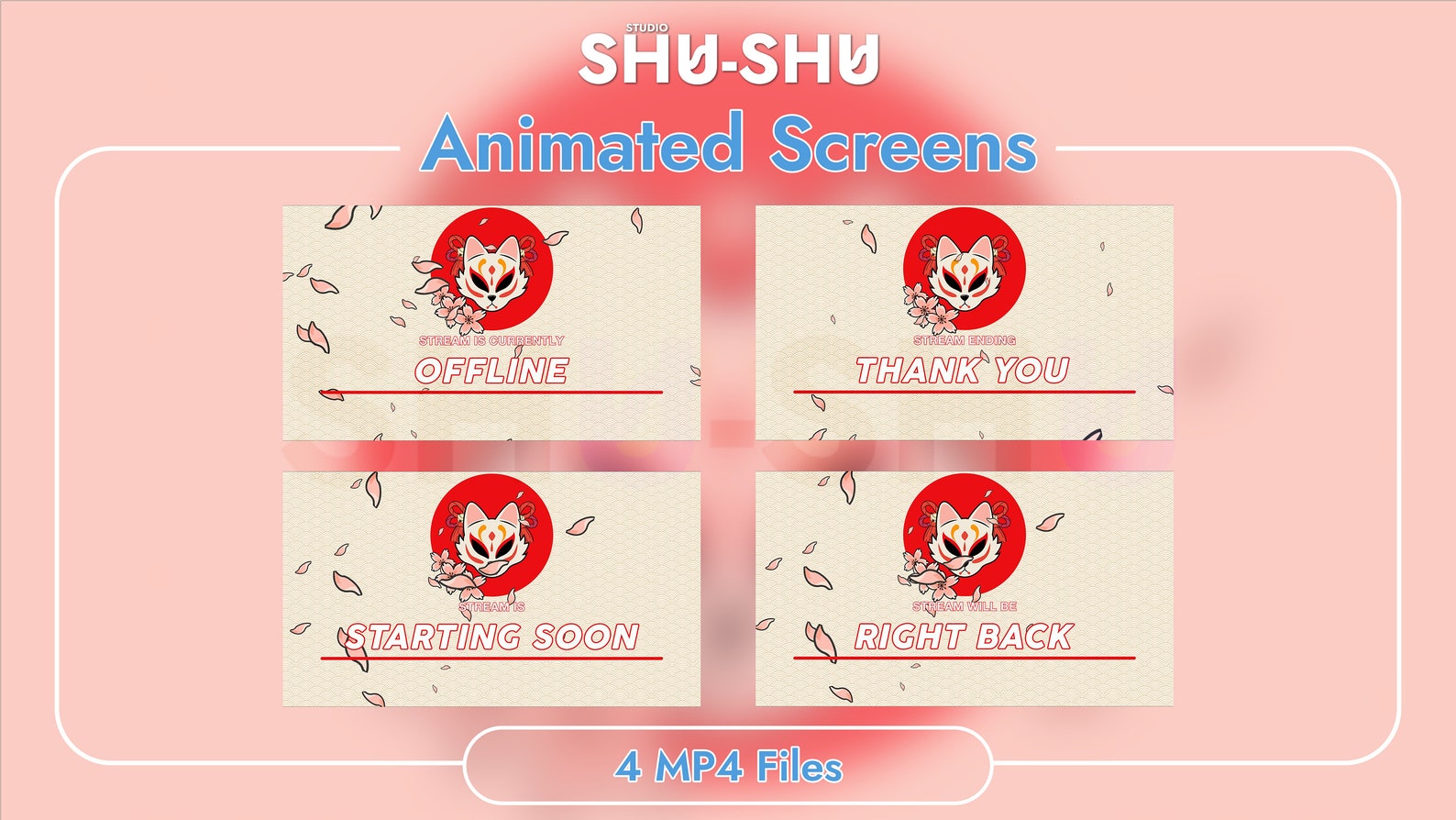 Kitsune Animated Stream Package - Etsy