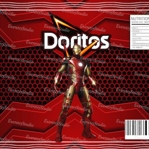 Iron Man Chip Bag - Etsy