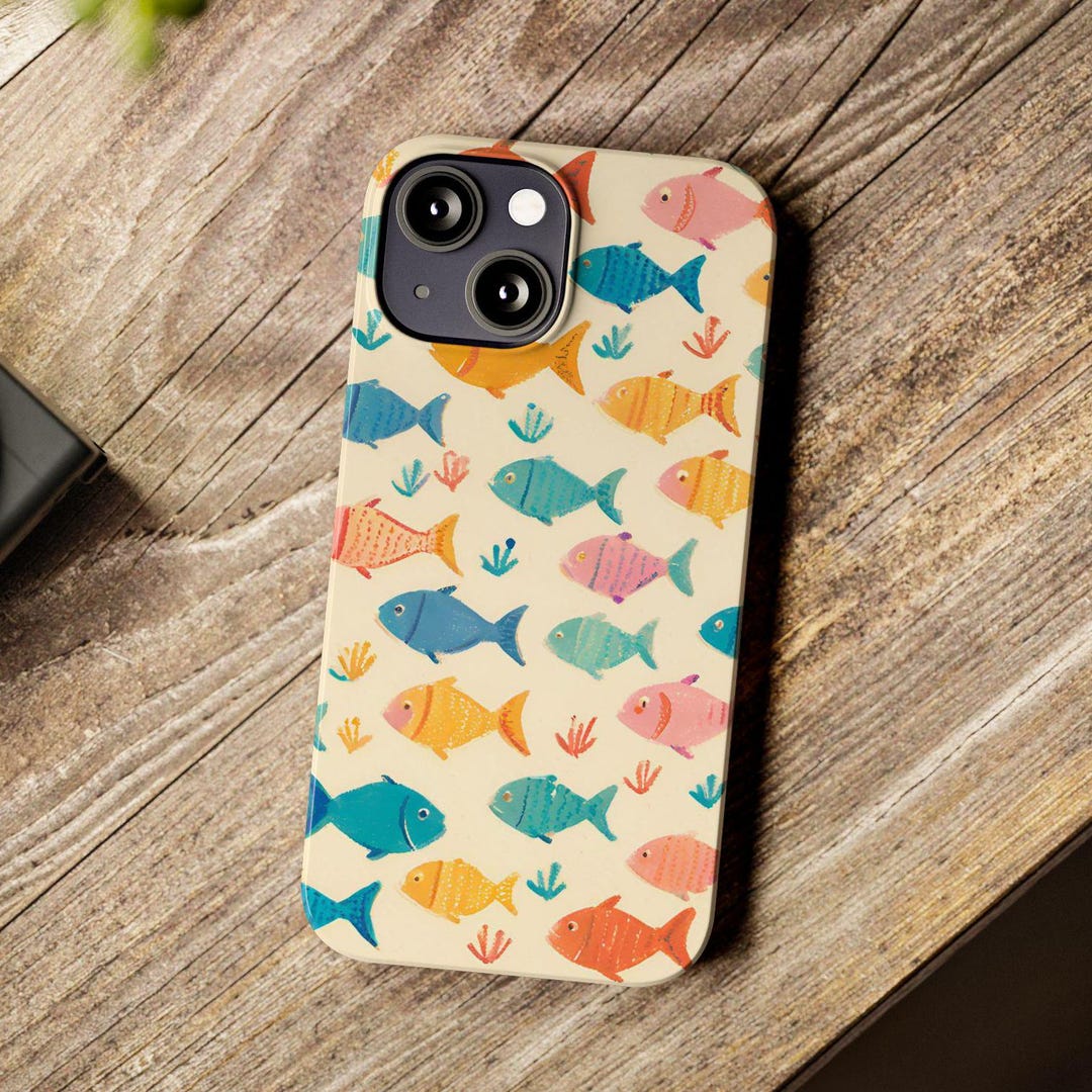Cute Fish Ocean Phone Case Beach Vibe Collage Cover Fit for iPhone 16 ...